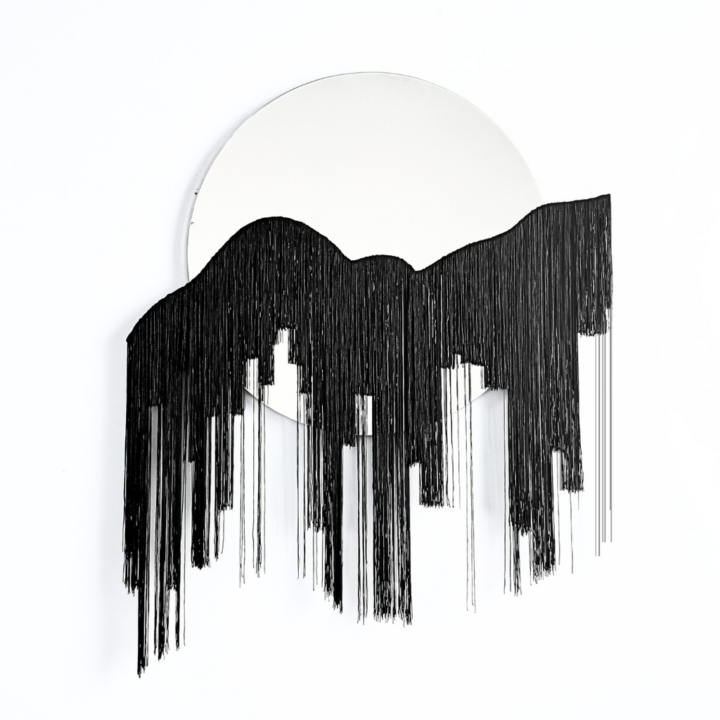 Candice Luter “Wave Runner” Mirror – Handcrafted Frayed Overlay Wall ...